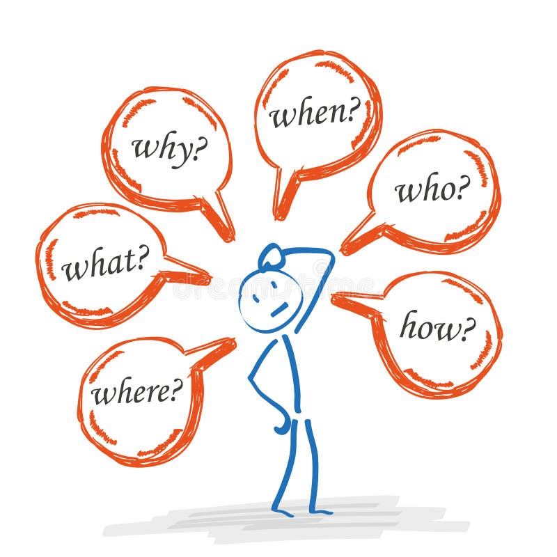 Stickman 2 Thought and Speech Bubble Stock Vector - Illustration of ...