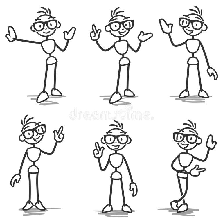 Stickman Pointing Stock Illustrations – 913 Stickman Pointing Stock ...