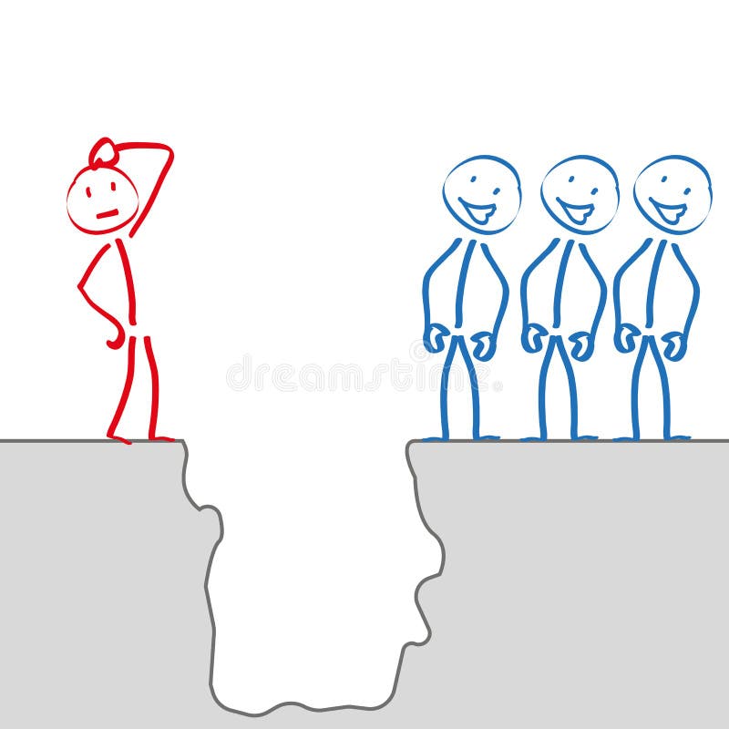 Stickmen Rift stock vector. Illustration of abound, blue - 51271922