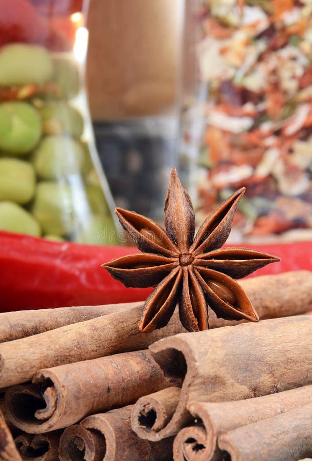 Sticks cinnamon and badian stock image. Image of drink - 29011287