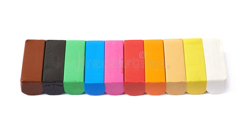 Sticks of Colorful Plasticine Isolated Stock Image - Image of creative ...