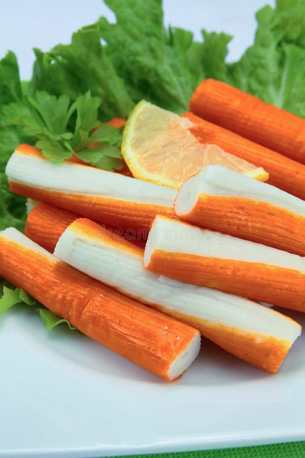Sticks of surimi stock image. Image of crab, gastronomy - 163626111