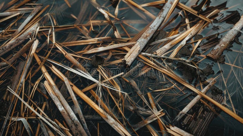 Sticks in Water stock image. Image of decay, environmental - 372267935