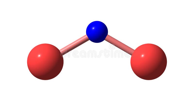 Stickstoffdioxid, NO2-Molekül Strukturchemische Formel Und Molekül ...