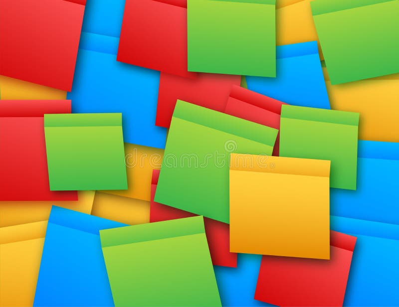 Sticky Colored Notes Pattern. Post Note Paper. Vector Stock ...