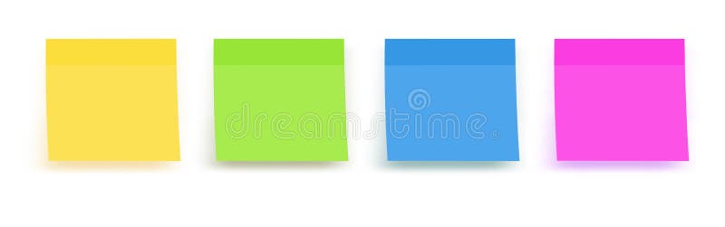 Sticky Colored Notes. Post Note Paper. Set of Paper Banner Stickers on ...