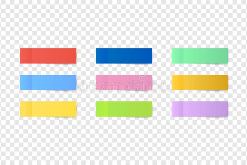 Sticky Colored Notes. Post Note Paper. Vector Stock Illustration Stock ...