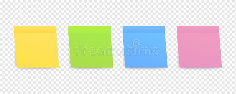Sticky Colored Notes. Post Note Paper. Vector Stock Illustration Stock ...
