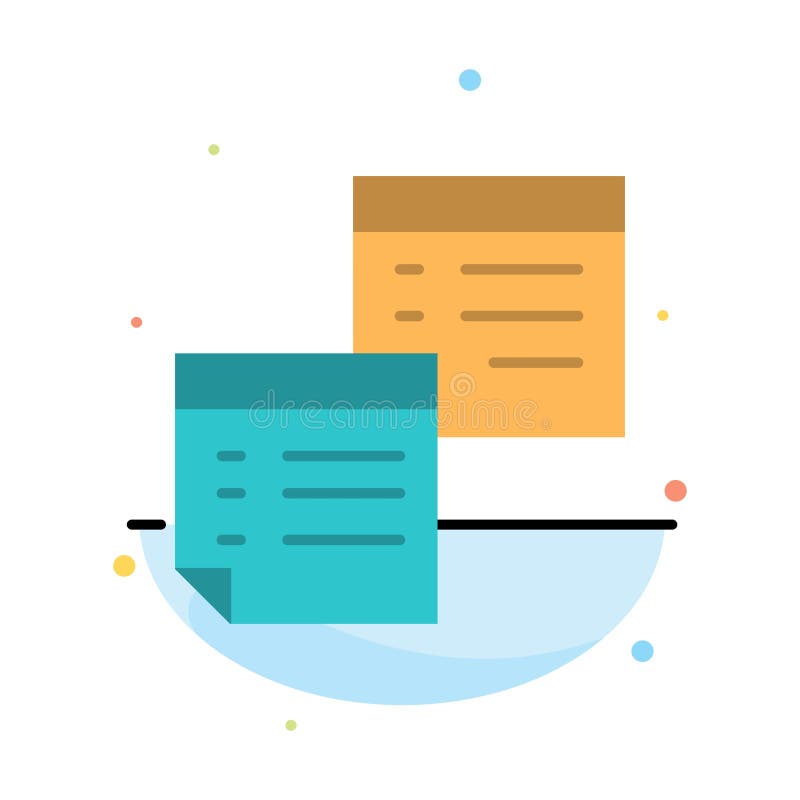 Sticky, Files, Note, Notes, Office, Pages, Paper Abstract Flat Color ...