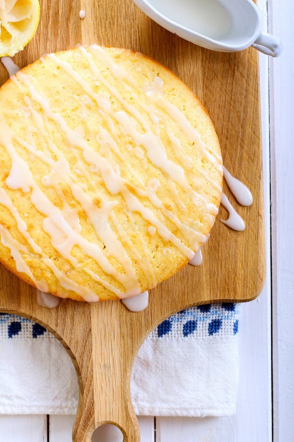 Sticky lemon cake stock image. Image of citrus, sweet - 59977053