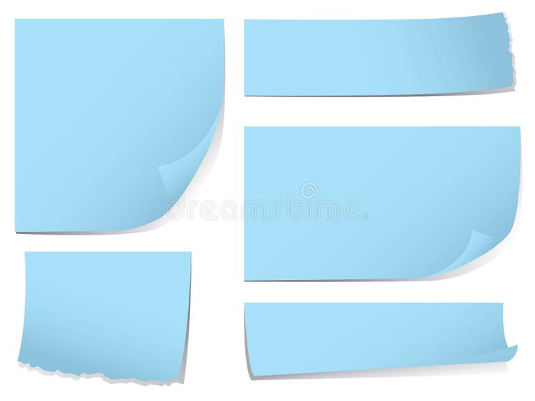 Sticky memo note set stock vector. Illustration of bulletin - 9537517