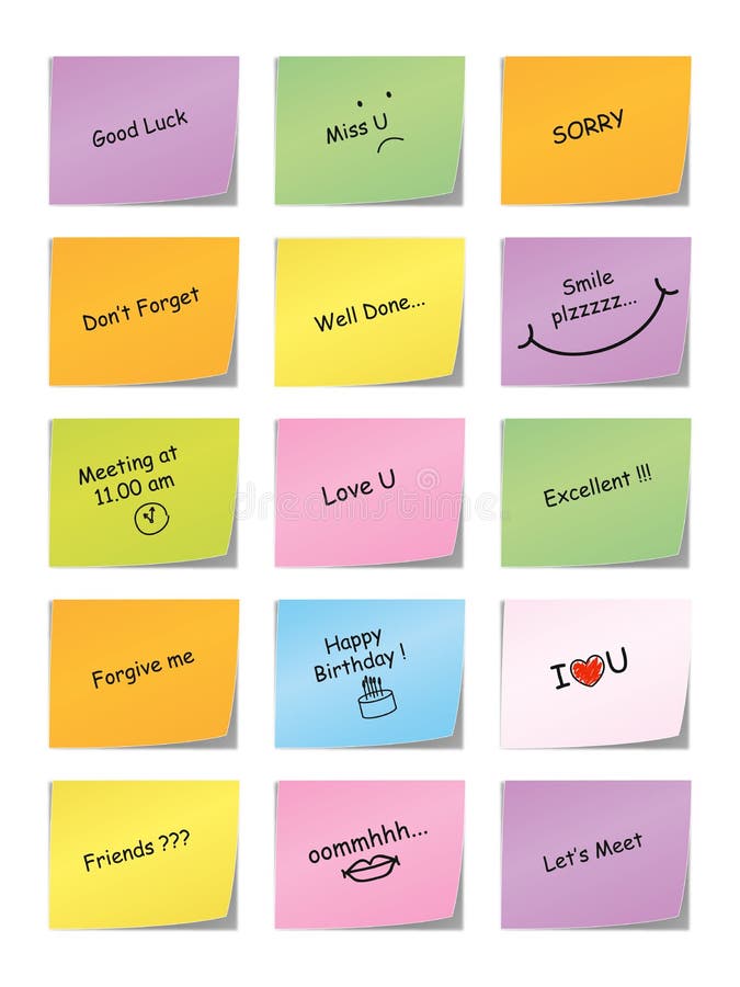 Sticky Message note stock vector. Illustration of attach - 13055834