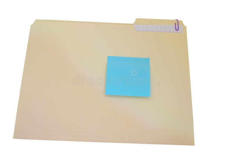 Paper clip and folder stock photo. Image of white, note - 1800154