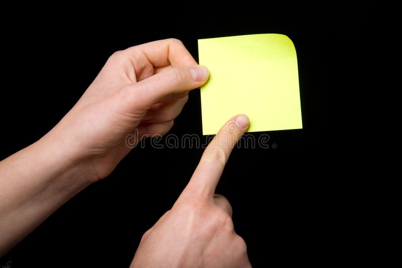 Sticky Note on Computer stock image. Image of isolated - 3605001