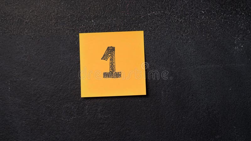 Sticky Note on the Blackboard Stock Photo - Image of digit, board ...