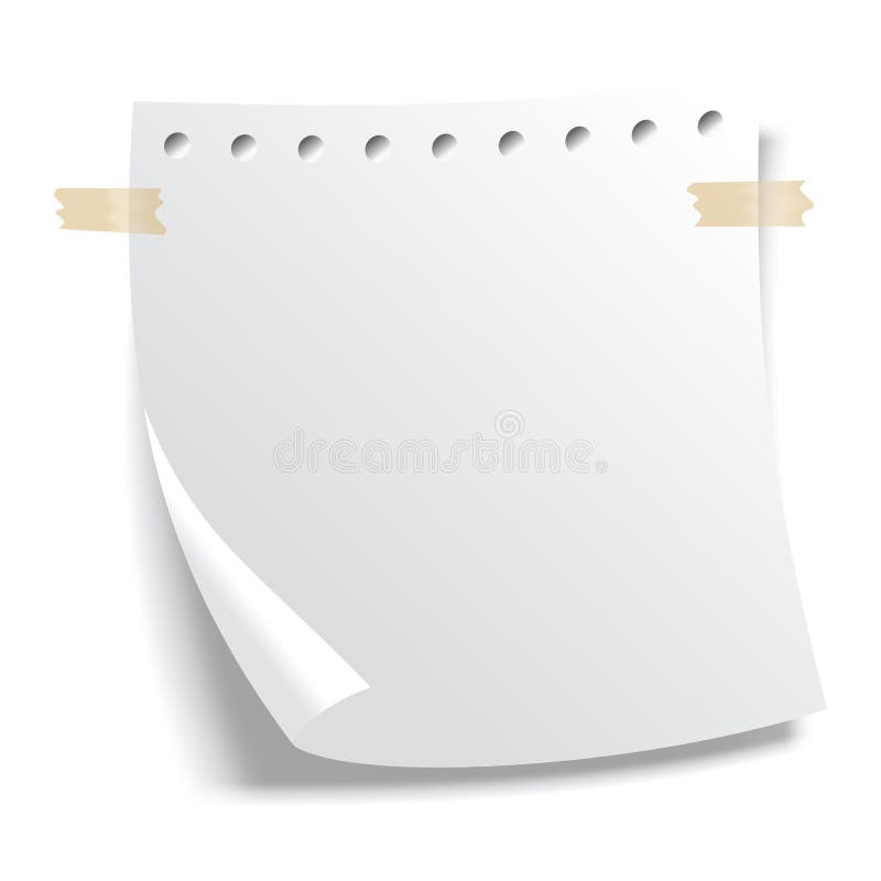 Sticky Note. Blank Note Paper Sheet. Information Reminder. Notepad or ...