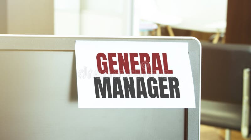 Sticky Note on the Computer. Text GENERAL MANAGER Stock Photo - Image ...