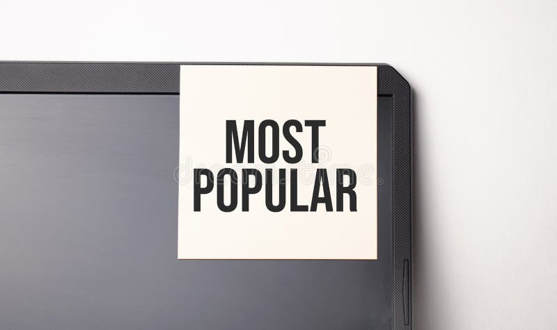 Sticky Note on the Computer. Text Most Popular Stock Photo - Image of ...