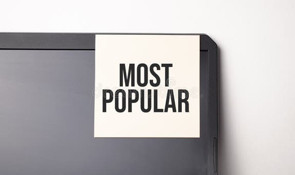 Sticky Note on the Computer. Text Most Popular Stock Photo - Image of ...