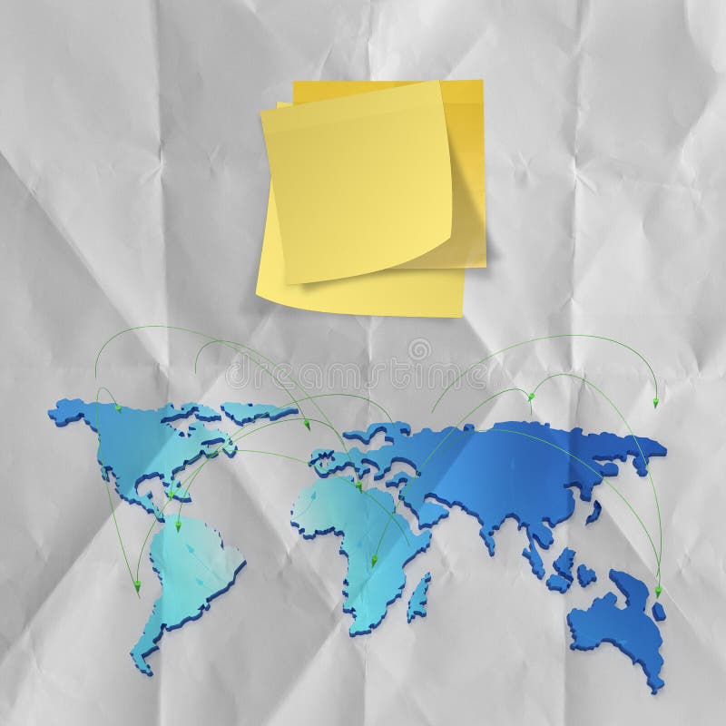 Sticky Note with Crumpled Paper As Social Network Structure Concept ...
