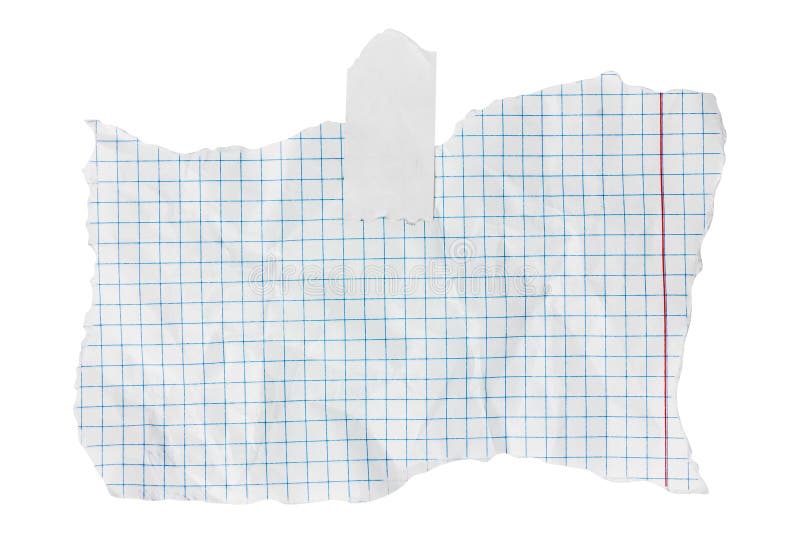 Sticky Note. a Crumpled, Torn Piece of Paper Stock Image - Image of ...