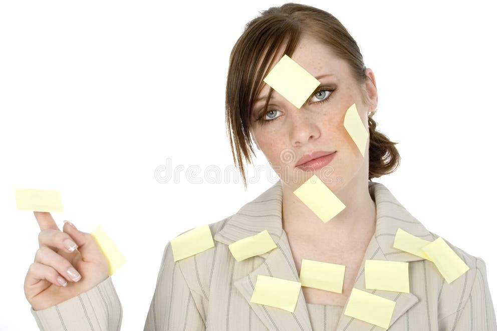 Sticky Note Girl stock photo. Image of remember, teenager - 665608