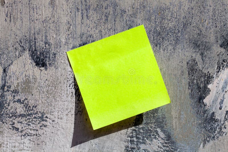 Sticky Note on a Gray Stone Wall Stock Image - Image of paper, blank ...