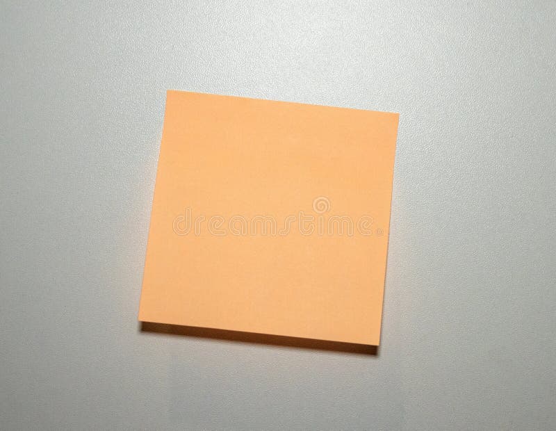 Sticky Note on a Gray Wall Ready for Messages Stock Photo - Image of ...