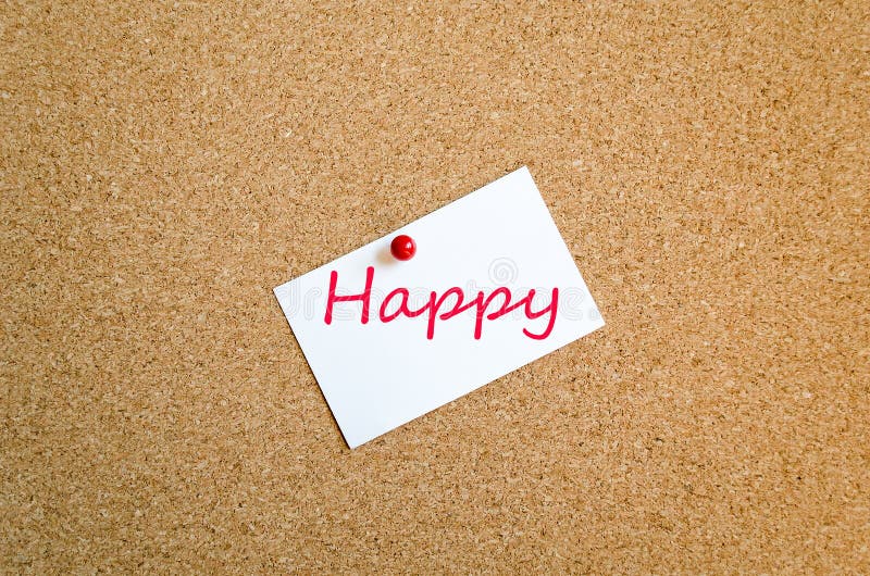Sticky Note Happy Concept stock image. Image of bulletin - 90443551