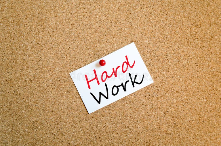 Sticky Note Hard Work Concept Stock Photo - Image of frame, adhesive ...