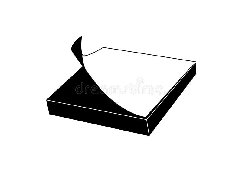 Sticky note icon in black stock vector. Illustration of fold - 133998469