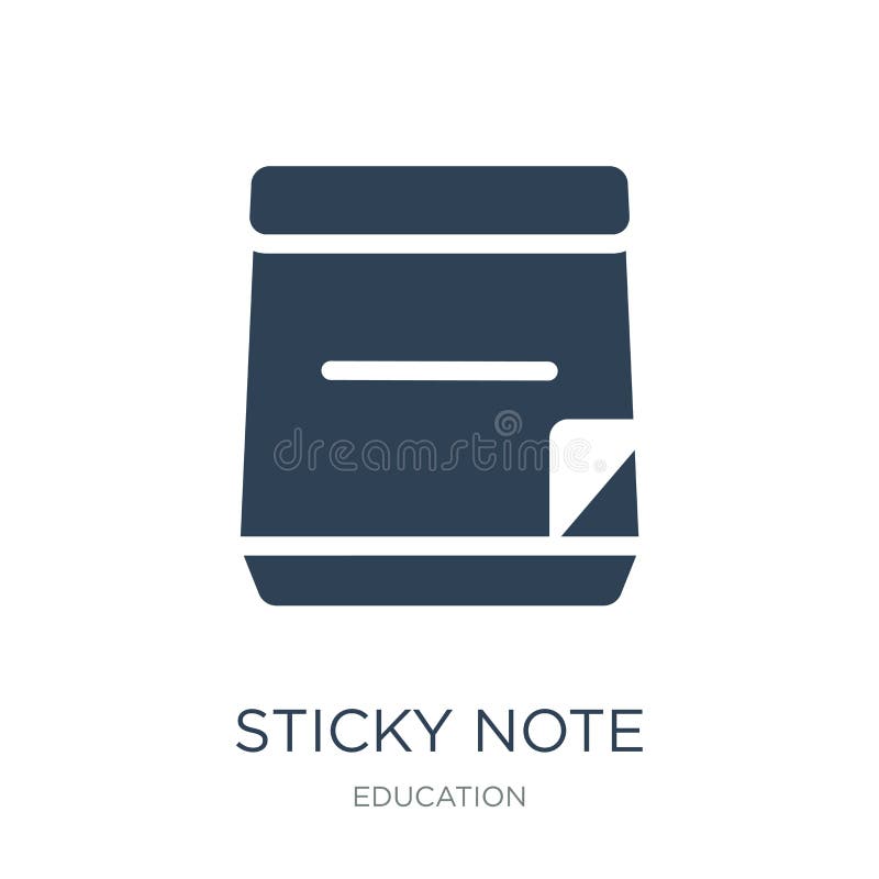 Sticky Note Icon in Trendy Design Style. Sticky Note Icon Isolated on ...
