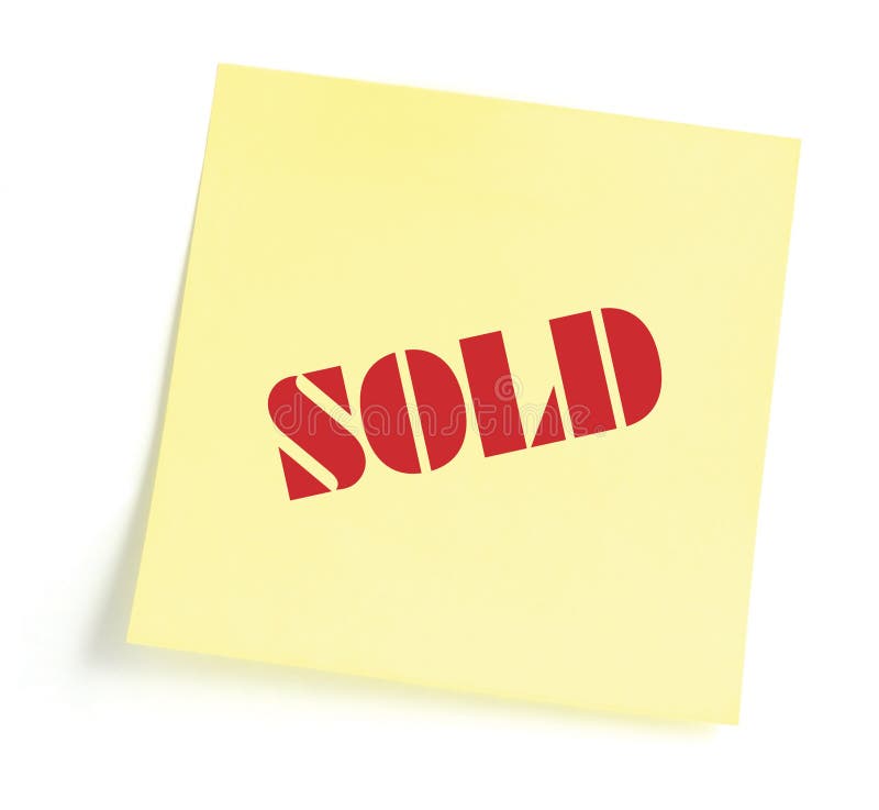 Sold on Red Rubber Stamp. stock image. Image of rubber - 37583721