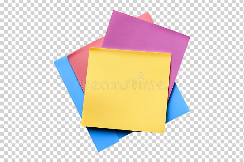 Sticky Note Isolated on Transparent Background PNG Stock Illustration ...