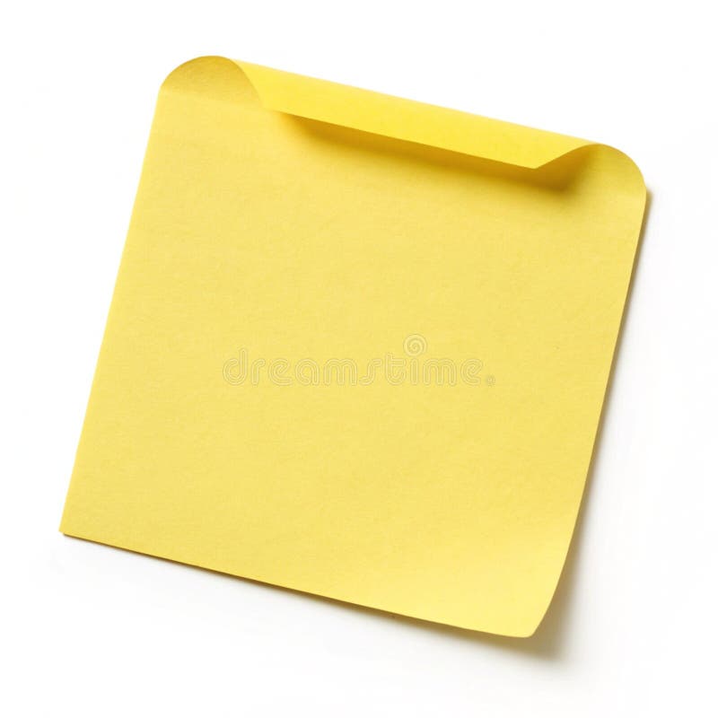Sticky Note Isolated on White Background Stock Illustration ...
