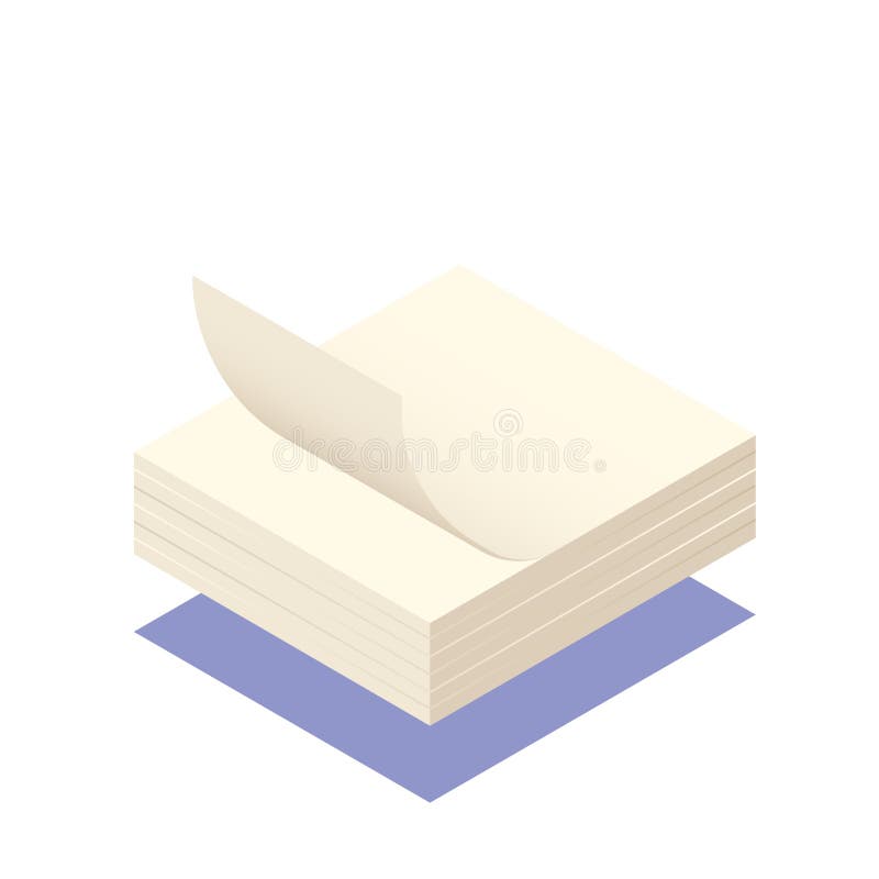 Sticky Note Isometric Illustration Stock Vector - Illustration of memo ...