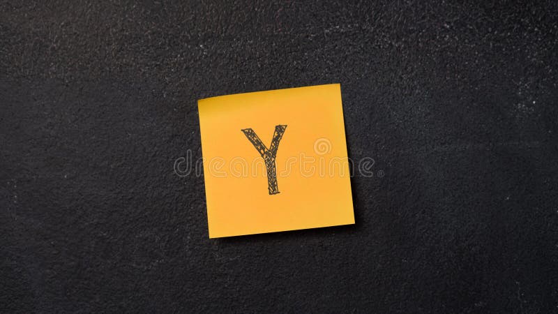 Sticky Note on the Blackboard Stock Image - Image of concept ...