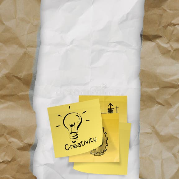 Sticky Note with Light Bulb Stock Image - Image of creative ...