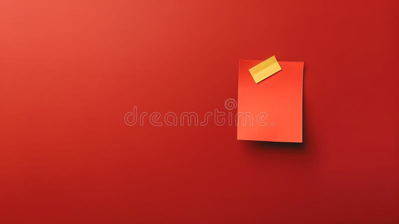 A Sticky Note with a Note about Personal Growth on a Solid Red ...