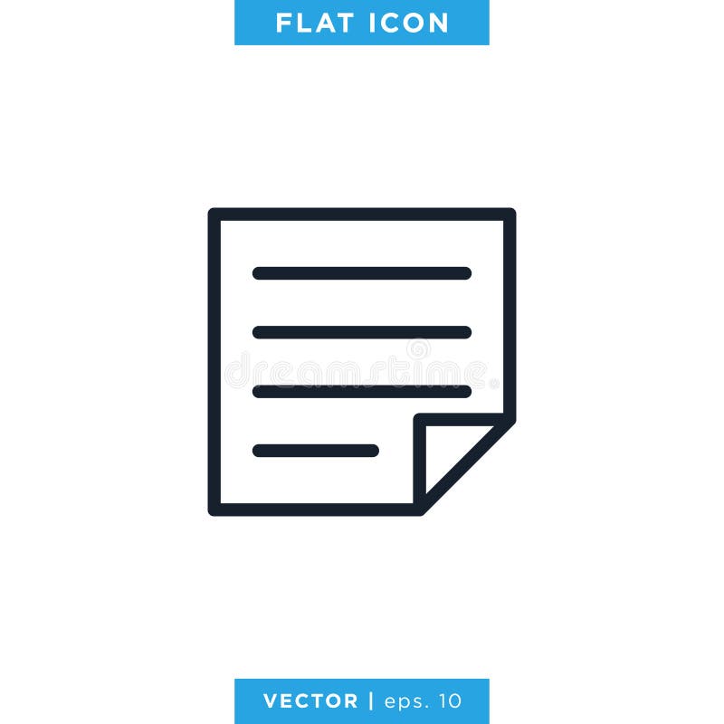 Sticky Note, Notepad Icon Vector Logo Design Template Stock Vector ...