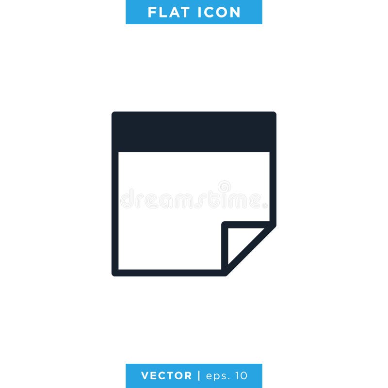 Sticky Note, Notepad Icon Vector Logo Design Template Stock Vector ...