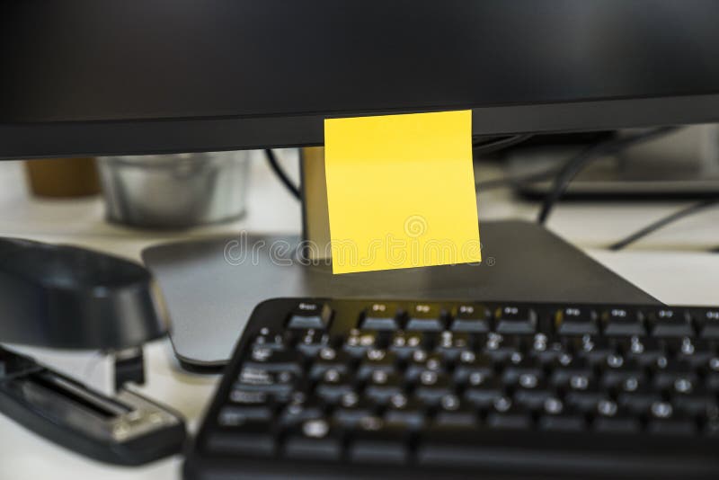 Sticky Note Office. High Quality Photo Stock Image - Image of empty ...