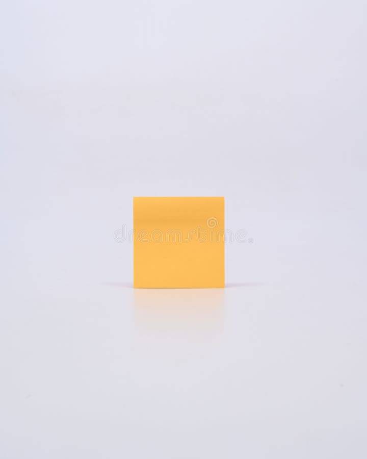 Sticky Note, Orange Leaf, Notepad on White Background Stock Image ...