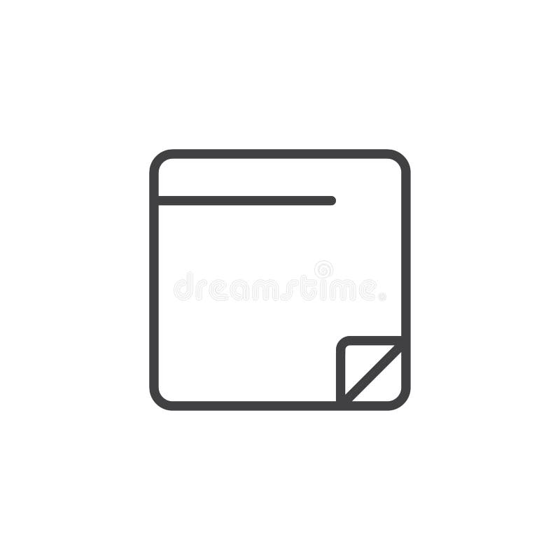 Sticky Note Icon , Solid Logo Illustration, Pictogram Isol Stock ...