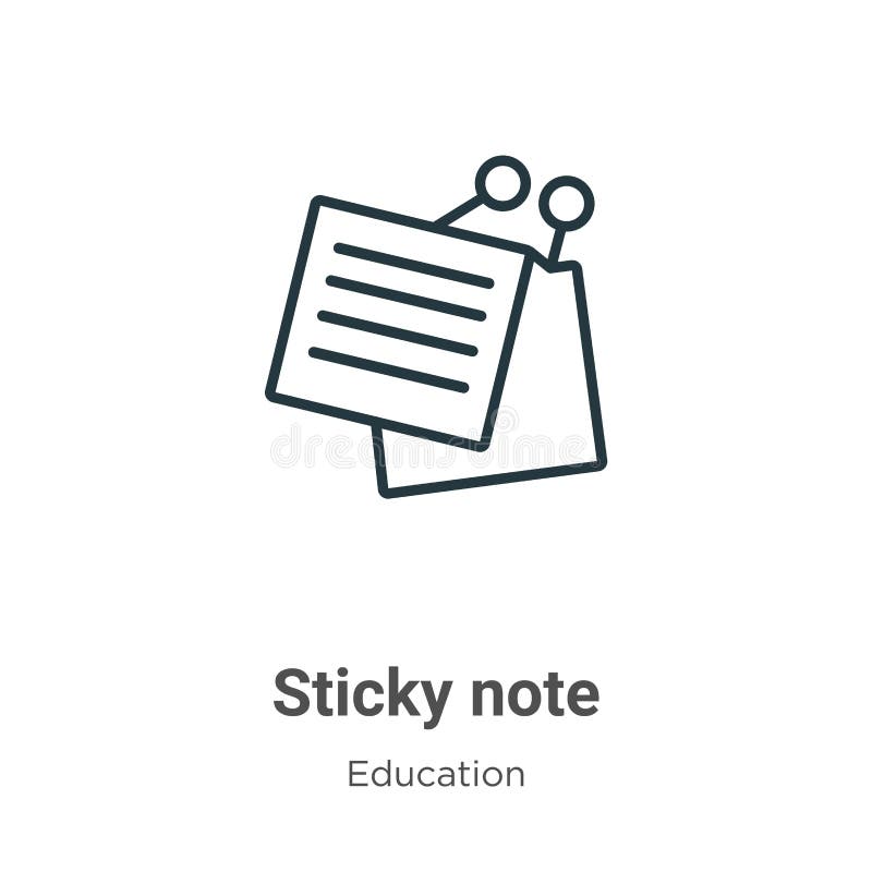 Sticky Note Icon in Filled, Thin Line, Outline and Stroke Style. Vector ...
