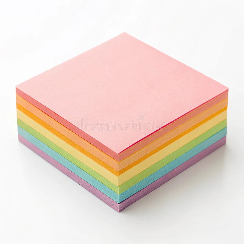 Sticky Note Pack on White Background Stock Illustration - Illustration ...