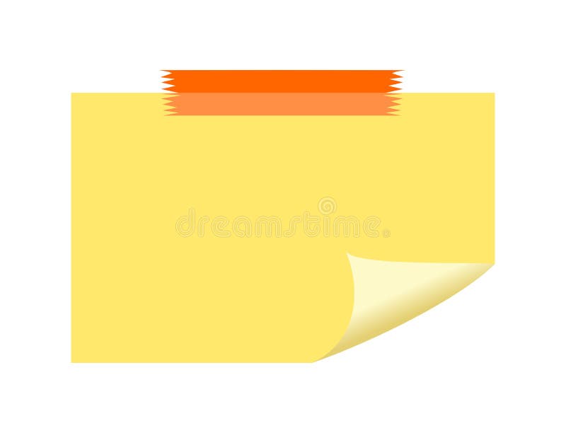Sticky Note Paper. Reminder Paper Concept Stock Vector - Illustration ...