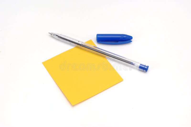 Sticky note and pen stock photo. Image of note, remember - 7633380