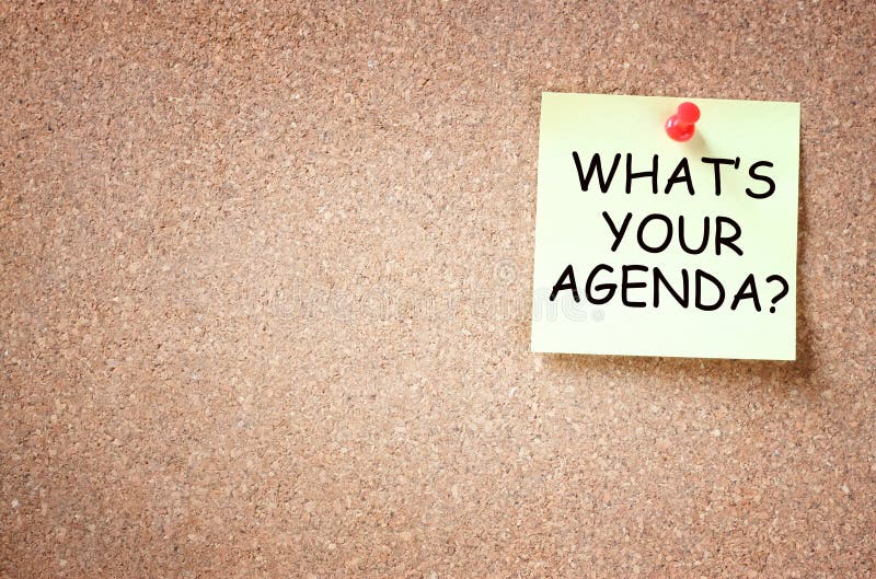 Sticky Note with the Phrase Whats Your Agenda. Room for Text. Stock ...