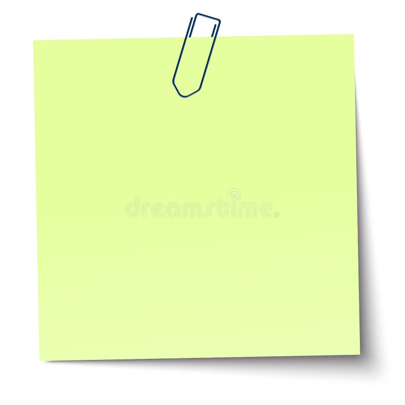 Sticky Note with Pin Needle Stock Vector - Illustration of clip ...